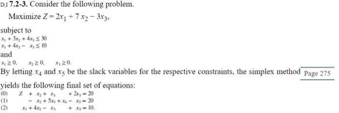 Solved 7.2-4. Reconsider the model of Prob. 7.2-3. Suppose | Chegg.com