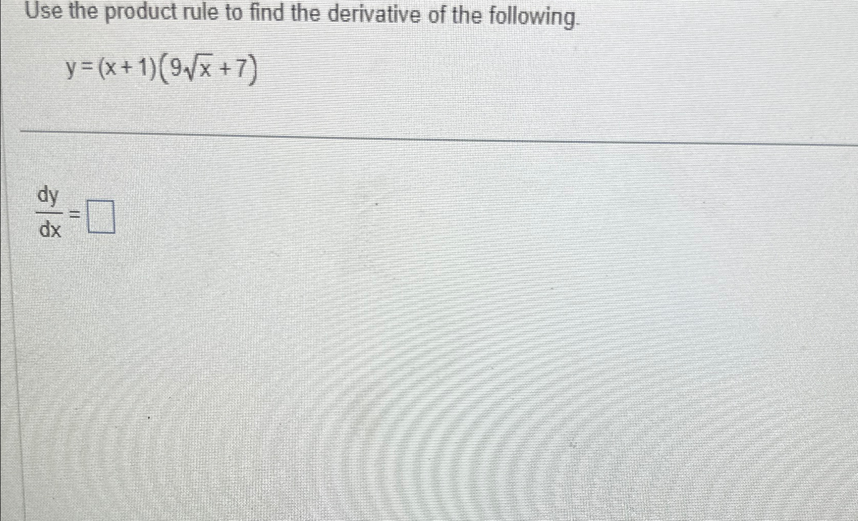 Solved Use the product rule to find the derivative of the | Chegg.com