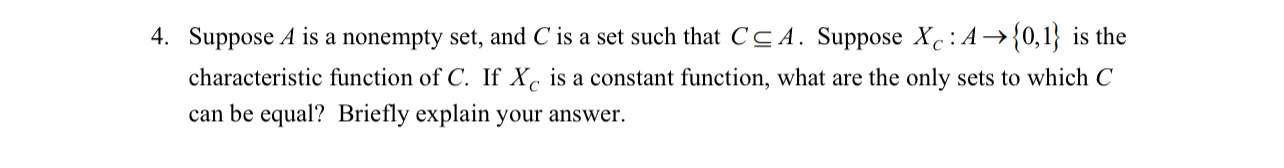 Solved Suppose A ﻿is a nonempty set, and C ﻿is a set such | Chegg.com