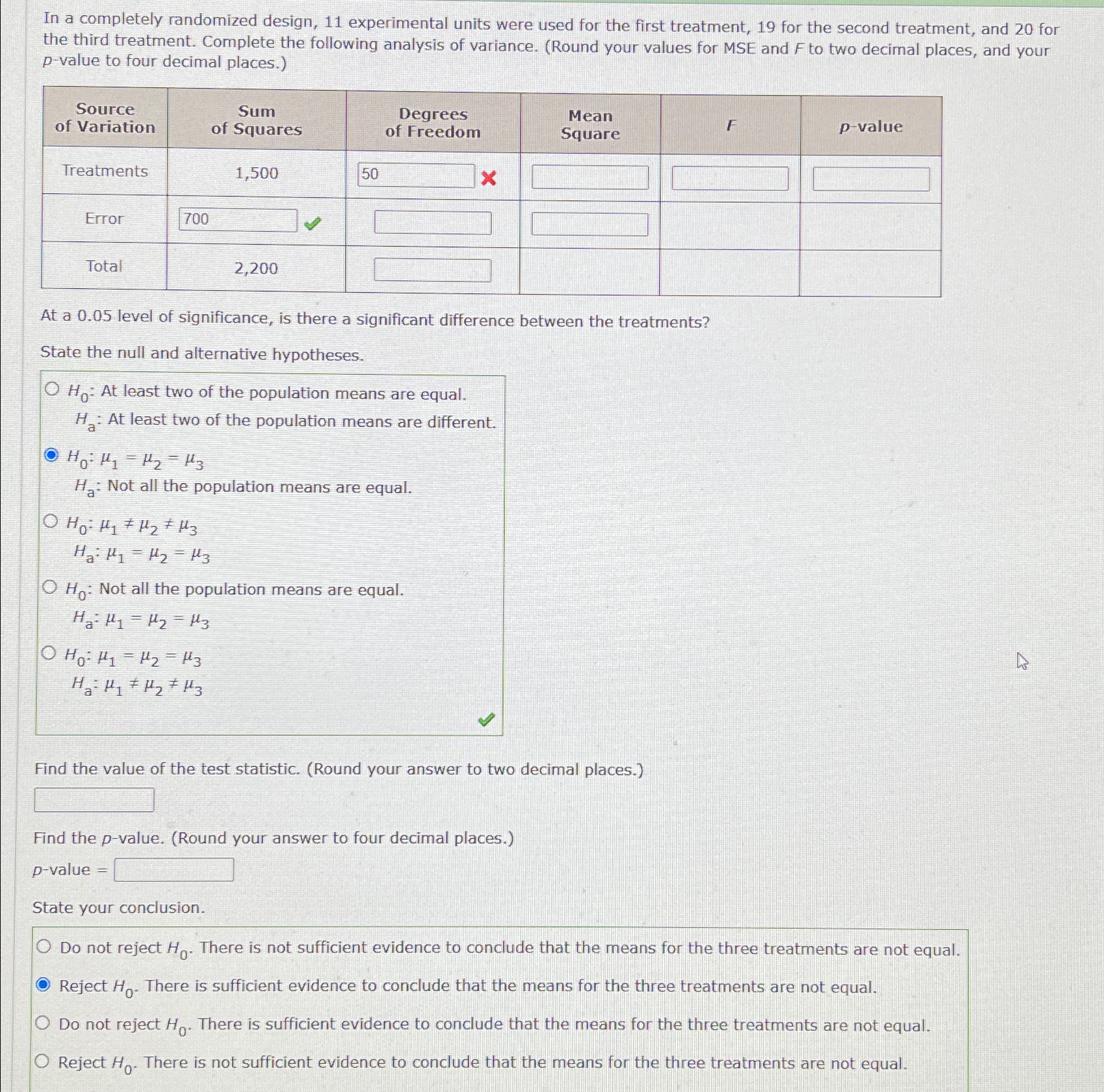 Solved In a completely randomized design, 11 ﻿experimental | Chegg.com