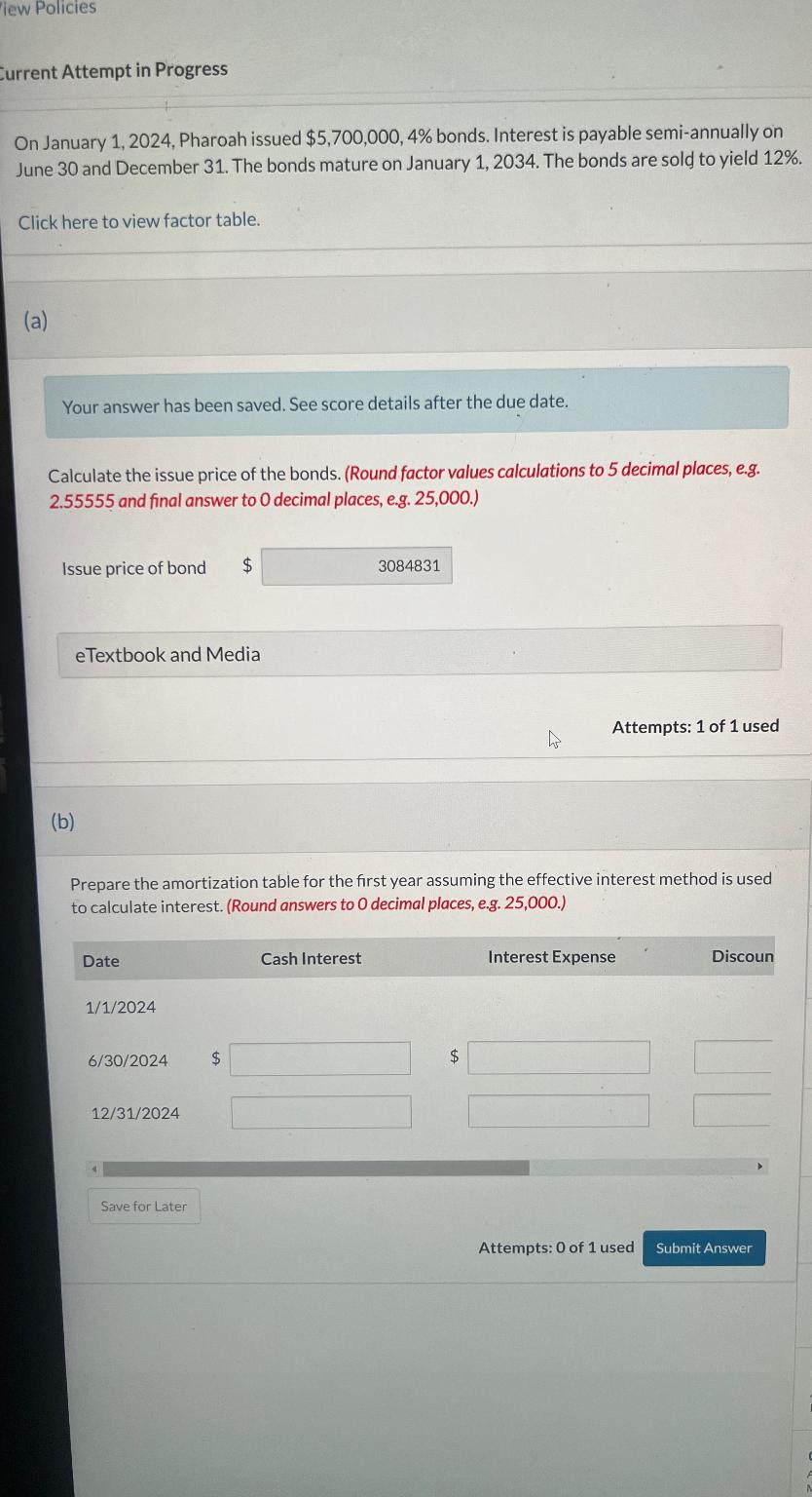 Solved iew Policiescurrent Attempt in ProgressOn January | Chegg.com