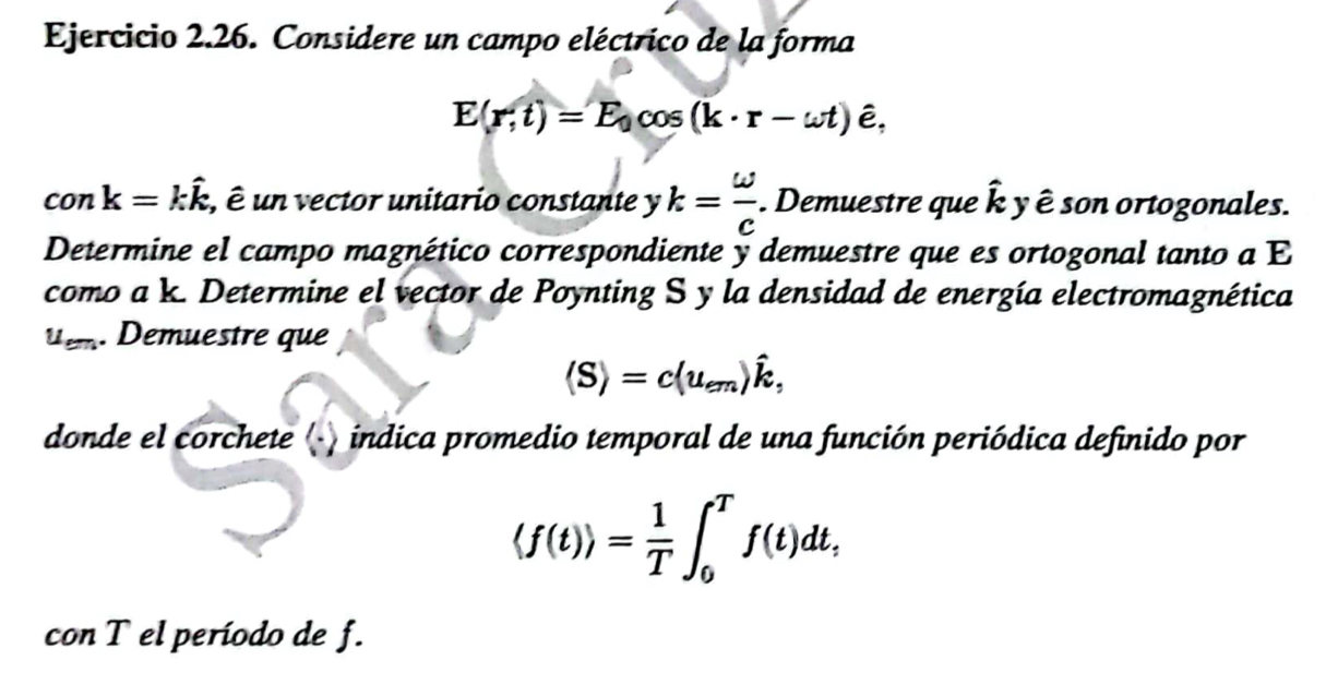 Solved Ejercicio 2.26. ﻿Considere un campo eléctrico de la | Chegg.com