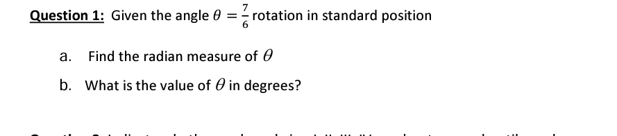 Solved Question 1: Given the angle θ=76 ﻿rotation in | Chegg.com