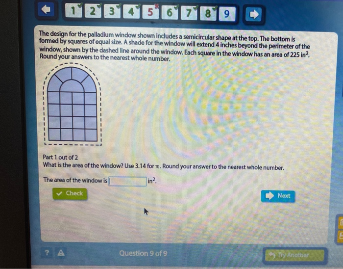 Solved The design for the palladium window shown includes a | Chegg.com