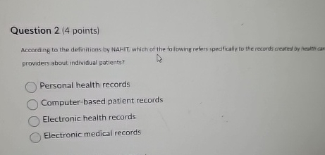 Solved Question 2 (4 ﻿points)According to the definitions by | Chegg.com