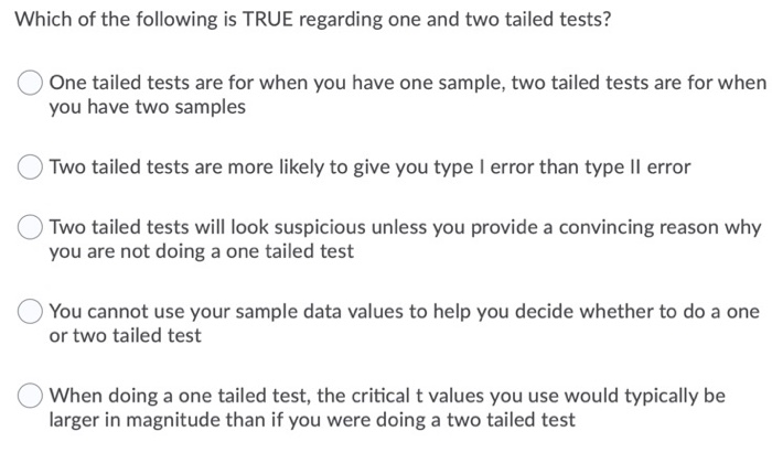 Solved Which of the following is TRUE regarding one and two | Chegg.com