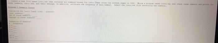 Solved 1. Create a text file named lotto.txt that contains | Chegg.com