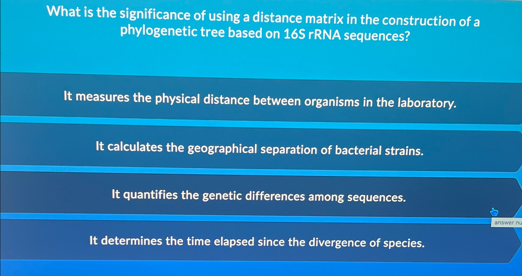 Solved What is the significance of using a distance matrix | Chegg.com