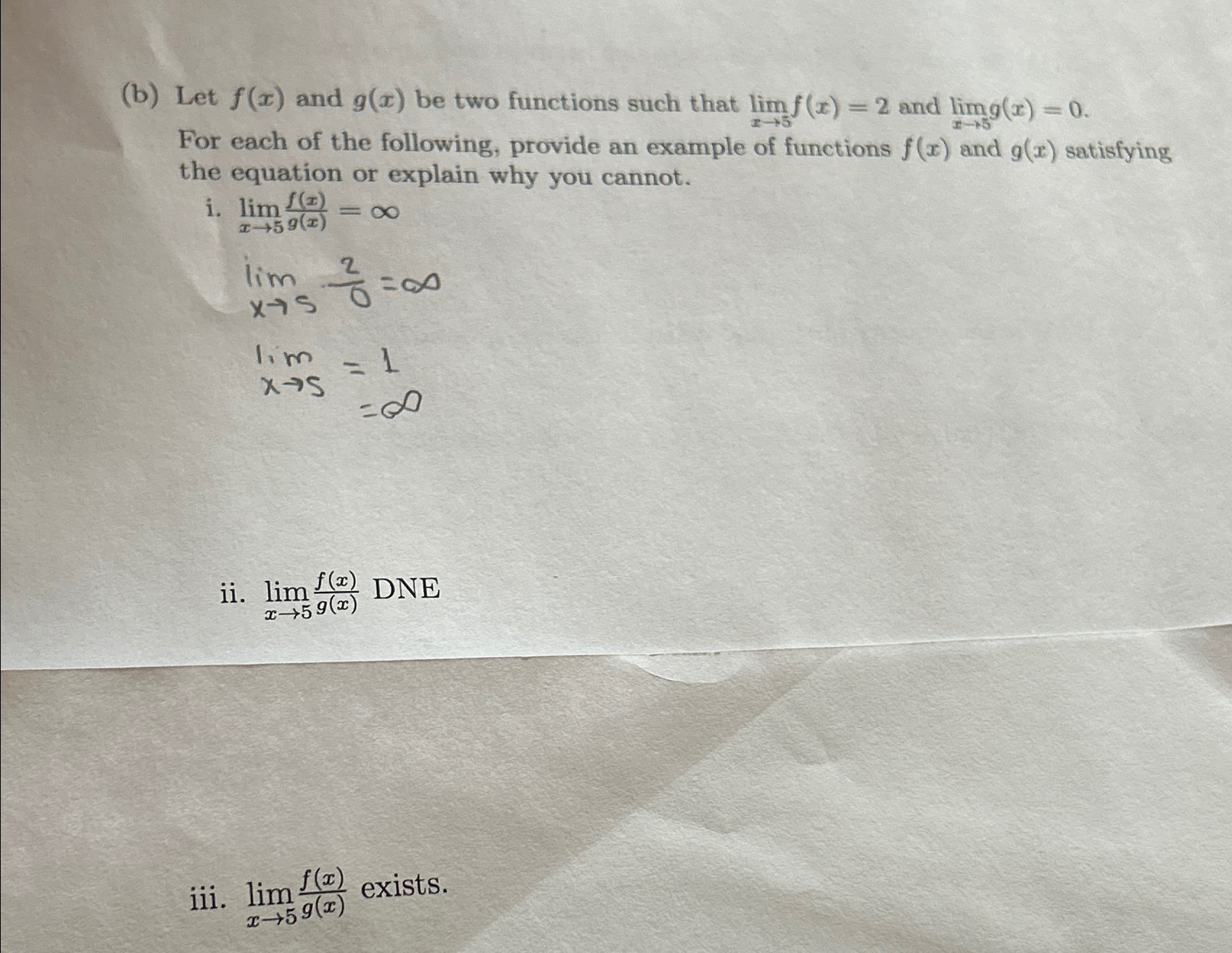 Solved (b) ﻿Let f(x) ﻿and g(x) ﻿be two functions such that | Chegg.com