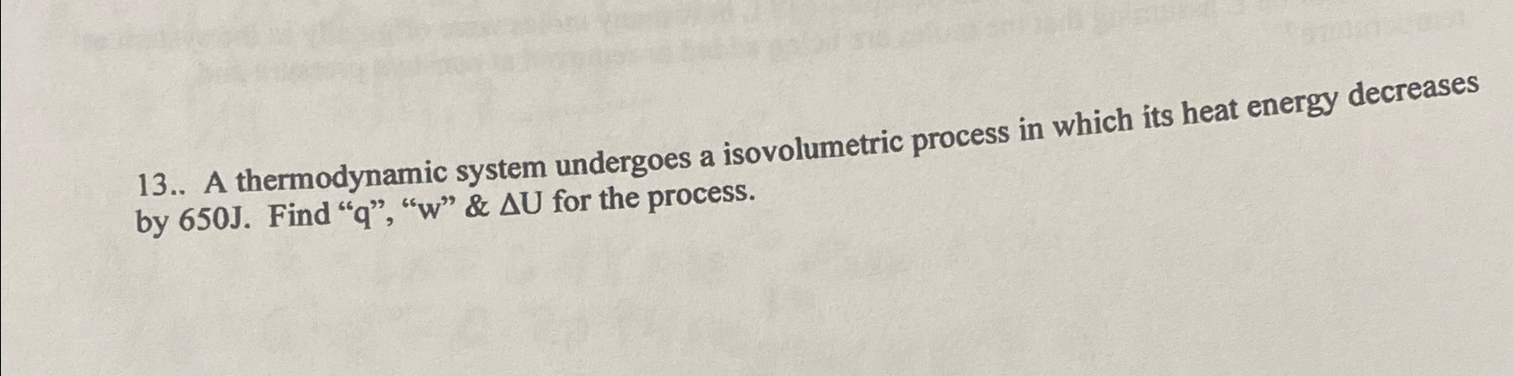 Solved 13.. ﻿A thermodynamic system undergoes a | Chegg.com