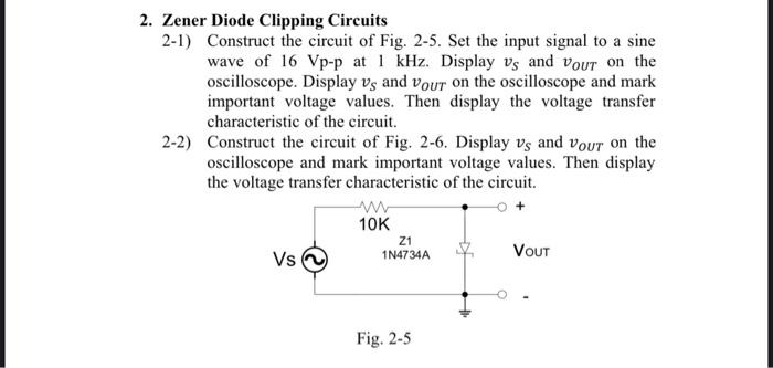 Solved Procedure 1. PN-Junction Diode Clipping Circuits 1-1) | Chegg.com