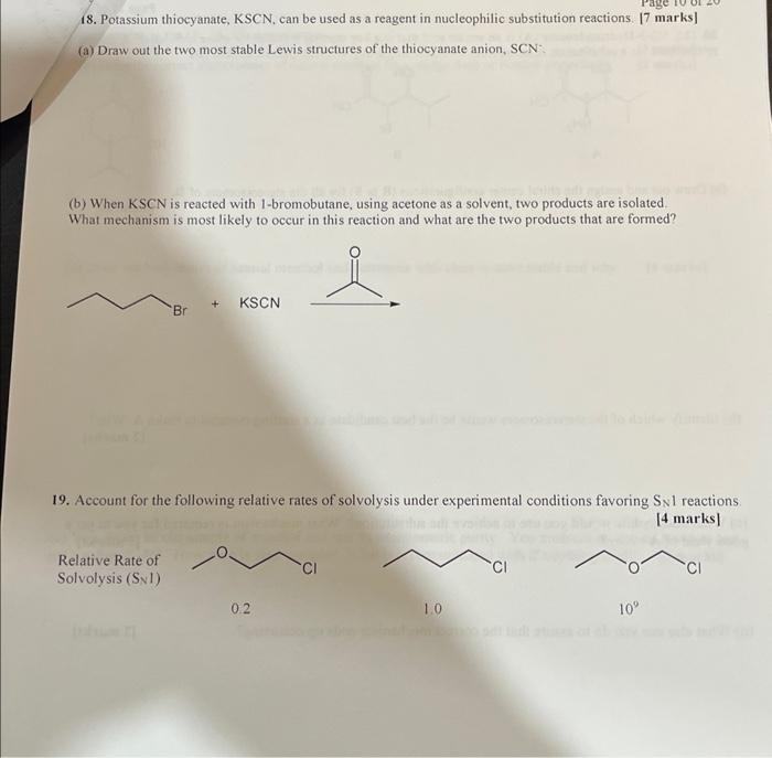 Solved 18. Potassium thiocyanate, KSCN, can be used as a | Chegg.com