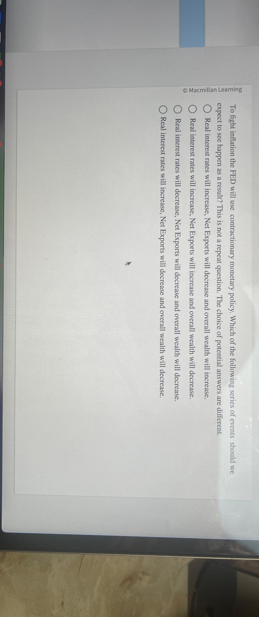 Solved To fight inflation the FED will use contractionary | Chegg.com