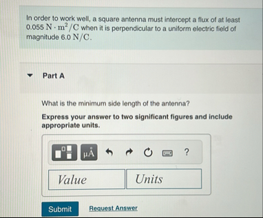 Solved In order to work well, a square antenna must | Chegg.com