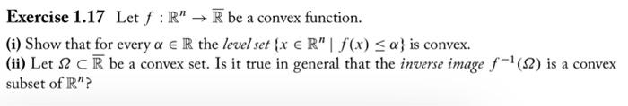 Solved Exercise 117 Let Frn→r Be A Convex Function I 