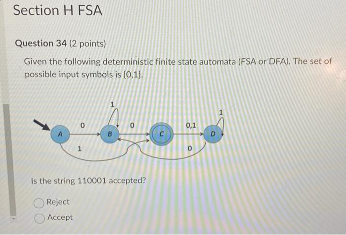Solved Question 34 (2 points) Given the following | Chegg.com