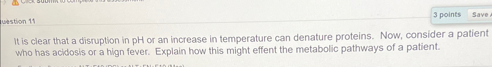 Solved It is clear that a disruption in pH ﻿or an increase | Chegg.com