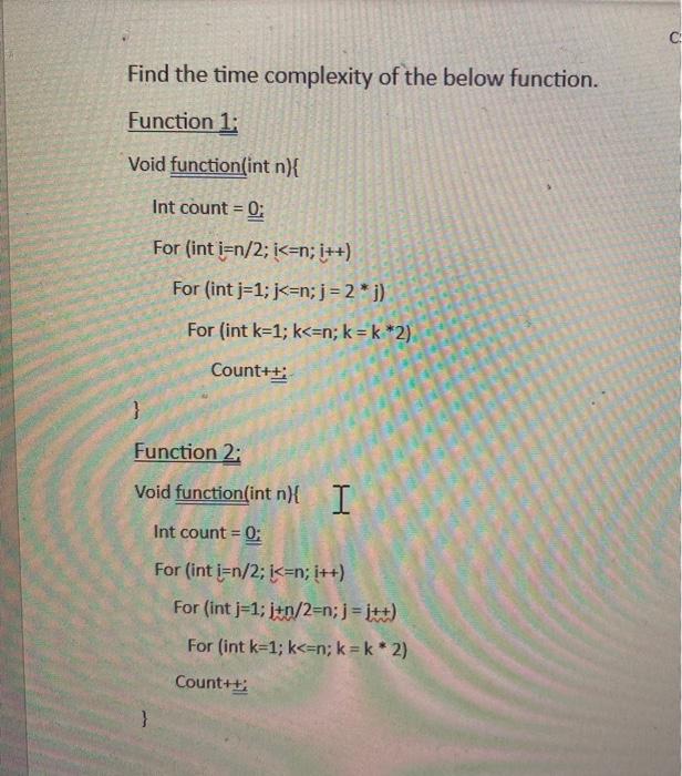 Function 4: Int i,j,y=1; Y=y+10 For (i=1;i