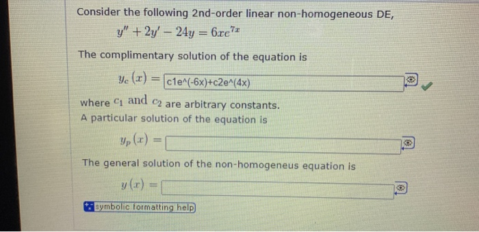 Solved Consider the following 2nd-order linear | Chegg.com