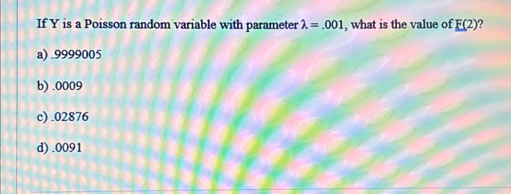 Solved If Y ﻿is a Poisson random variable with parameter | Chegg.com