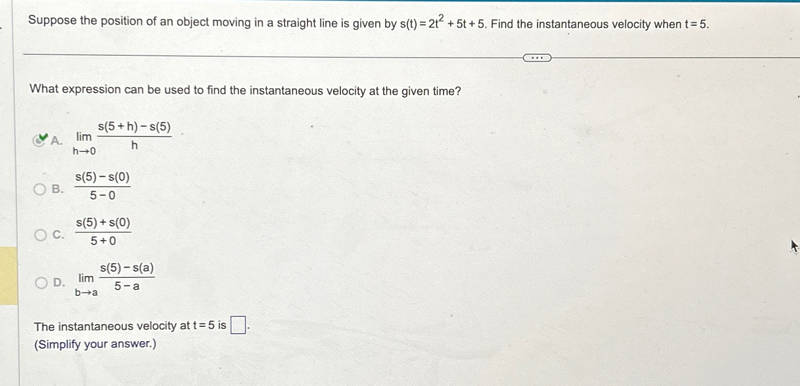 Solved Suppose the position of an object moving in a | Chegg.com
