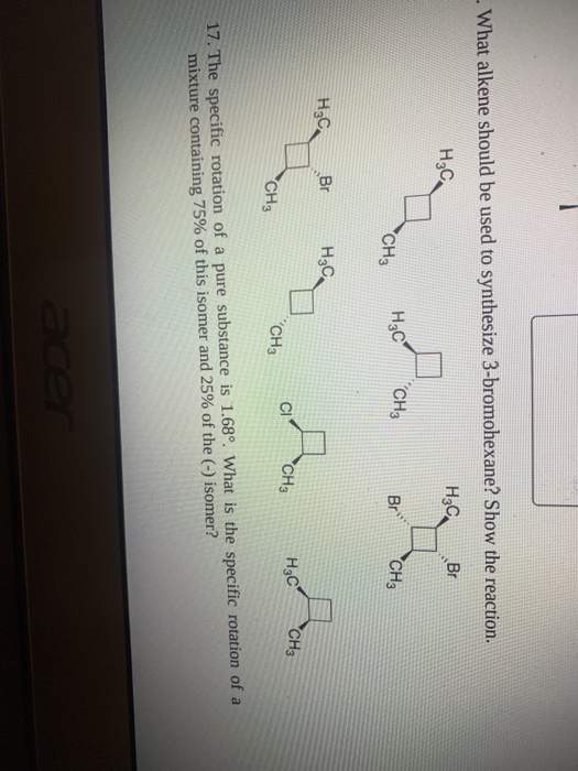 Solved what alkene should be used to synthesize | Chegg.com