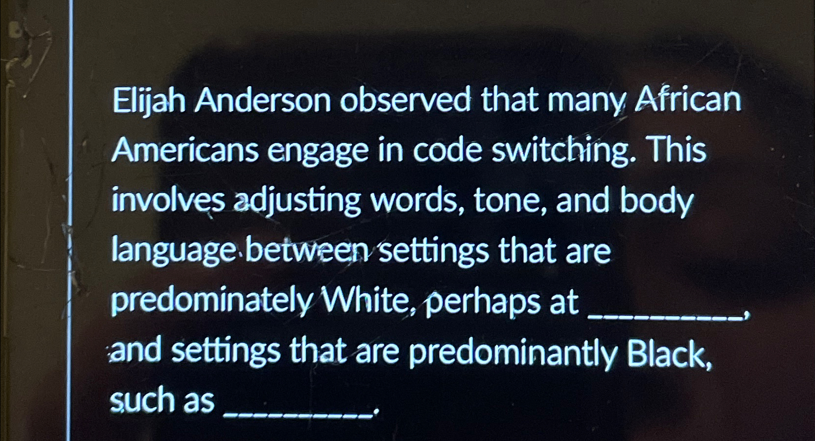 Solved Elijah Anderson observed that many African Americans | Chegg.com
