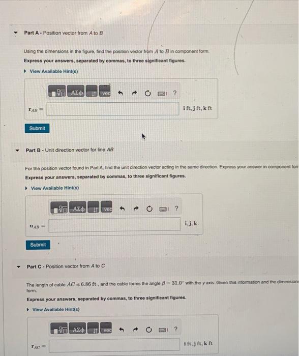 Solved Learning Goal: To find a position vector between two | Chegg.com