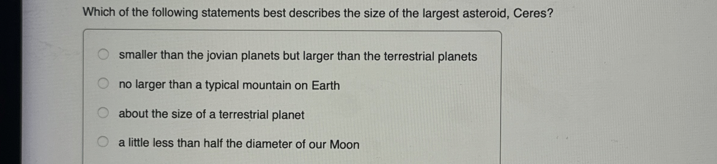 Solved Which of the following statements best describes the | Chegg.com