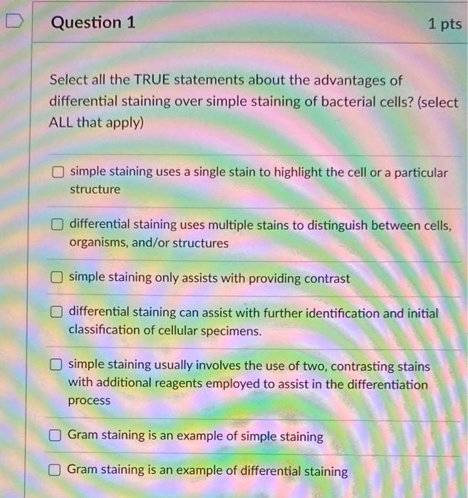 Solved Select all the TRUE statements about the advantages | Chegg.com