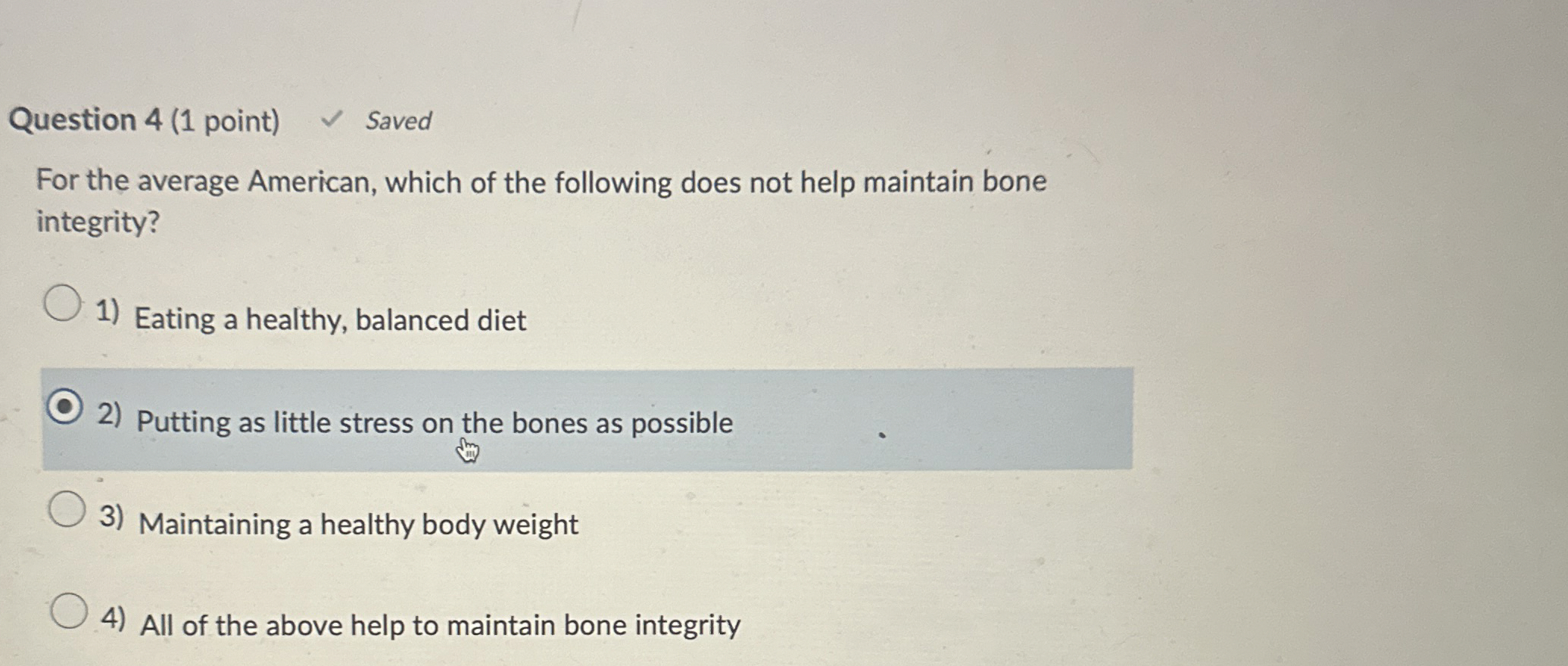 Solved Question 4 (1 ﻿point) ﻿SavedFor the average | Chegg.com