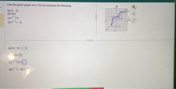 Solved Use the given graph of y=f(x) to evaluate the | Chegg.com