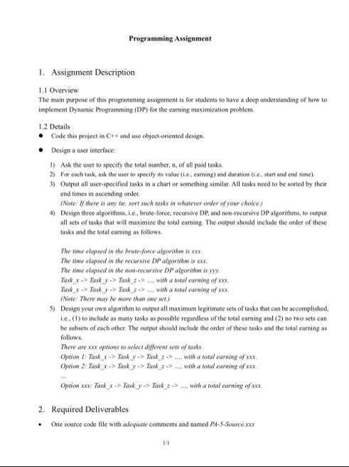 Solved Programming AssignmentAssignment Description1.1 | Chegg.com
