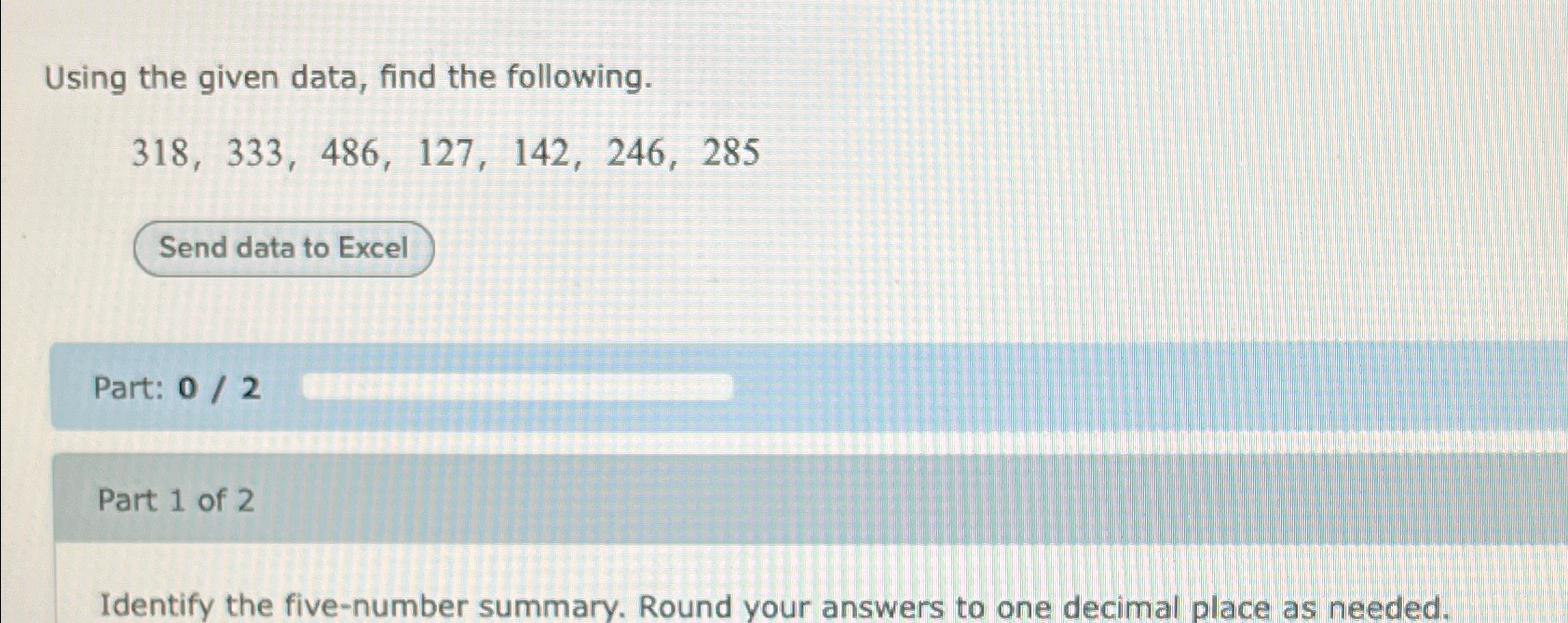 Using the given data, find the | Chegg.com Using the given data, find the | Chegg.com