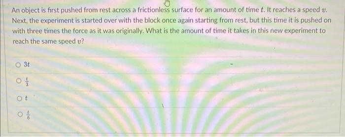 Solved An object is first pushed from rest across a | Chegg.com