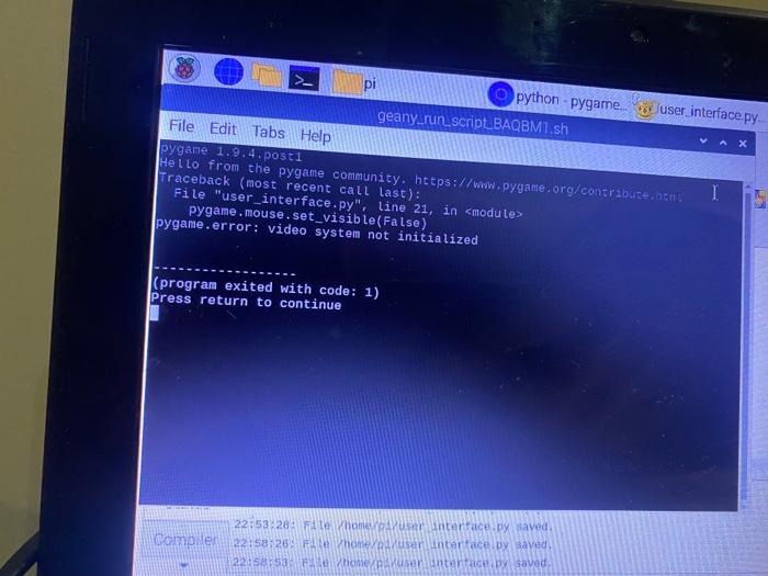 Solved hello. i maid sure to put pygame.init() but i still | Chegg.com