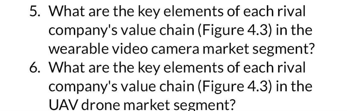 Solved 5. What are the key elements of each rival company's | Chegg.com