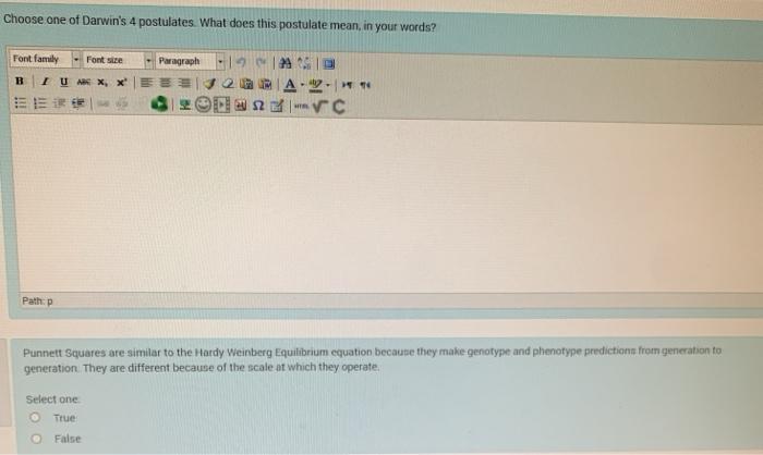 Solved Choose one of Darwin's 4 postulates What does this | Chegg.com