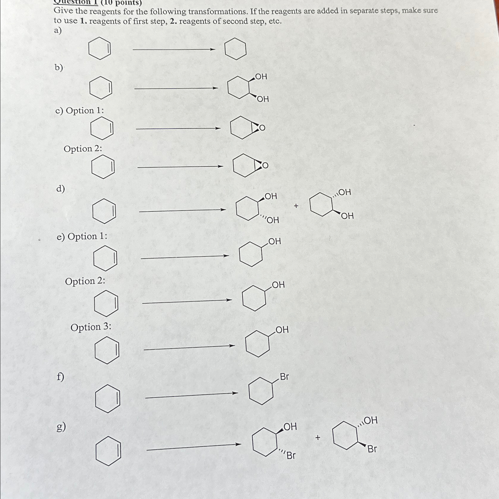 Solved Please find the reagents. | Chegg.com
