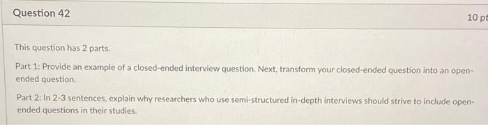 Solved This question has 2 parts. Part 1: Provide an example | Chegg.com