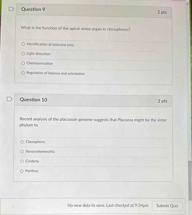 Solved What is the function of the apical sense organ in | Chegg.com
