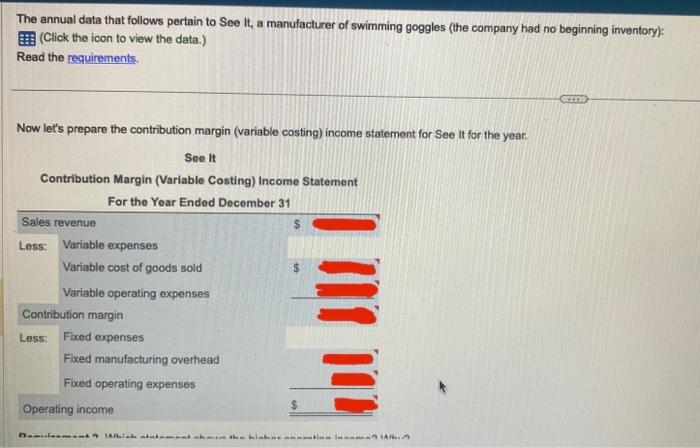 The annual data that folows pertain to See k, a | Chegg.com