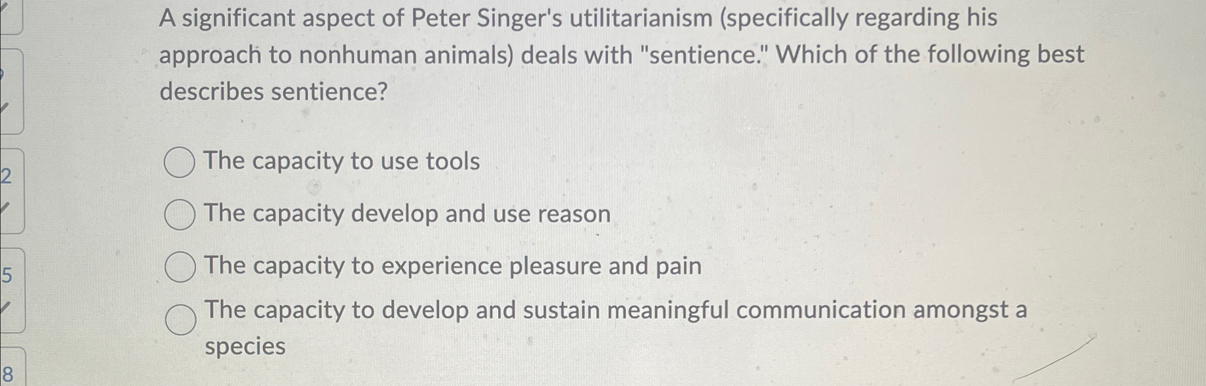 Solved A significant aspect of Peter Singer's utilitarianism | Chegg.com