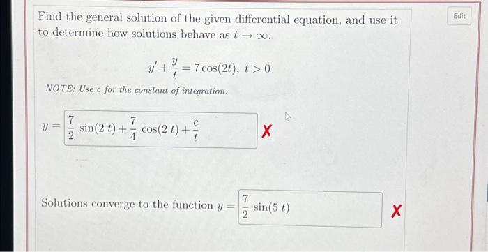 Solved Find the general solution of the given differential | Chegg.com