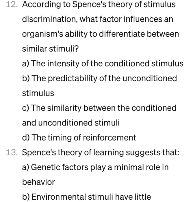 Solved According to Spence's theory of stimulus | Chegg.com