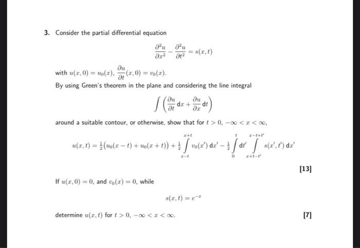 Solved 3. Consider the partial differential equation | Chegg.com