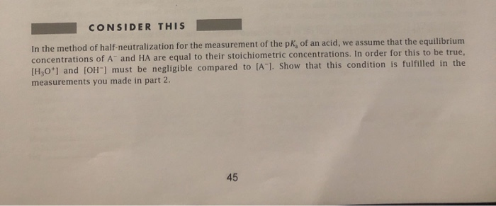 Solved CONSIDER THIS In the method of half-neutralization | Chegg.com
