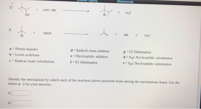 Solved (Review Topics) [References) The two reactants shown | Chegg.com