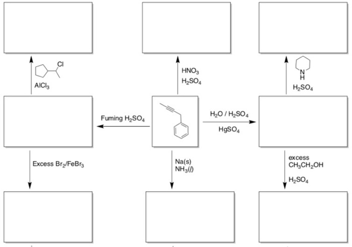 Solved HNO3 H2SO4 H2SO4 Fuming H2SO4 H2O/H2SO4 HgSO4 Excess | Chegg.com