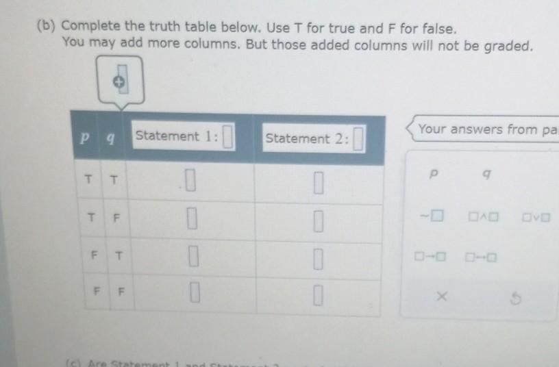 Solved Consider statements p and q. p : The path is in the | Chegg.com